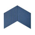 STRIPE természetes parafa 3D falpanel - kék