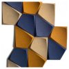 STRIPE természetes parafa 3D falpanel - sárga